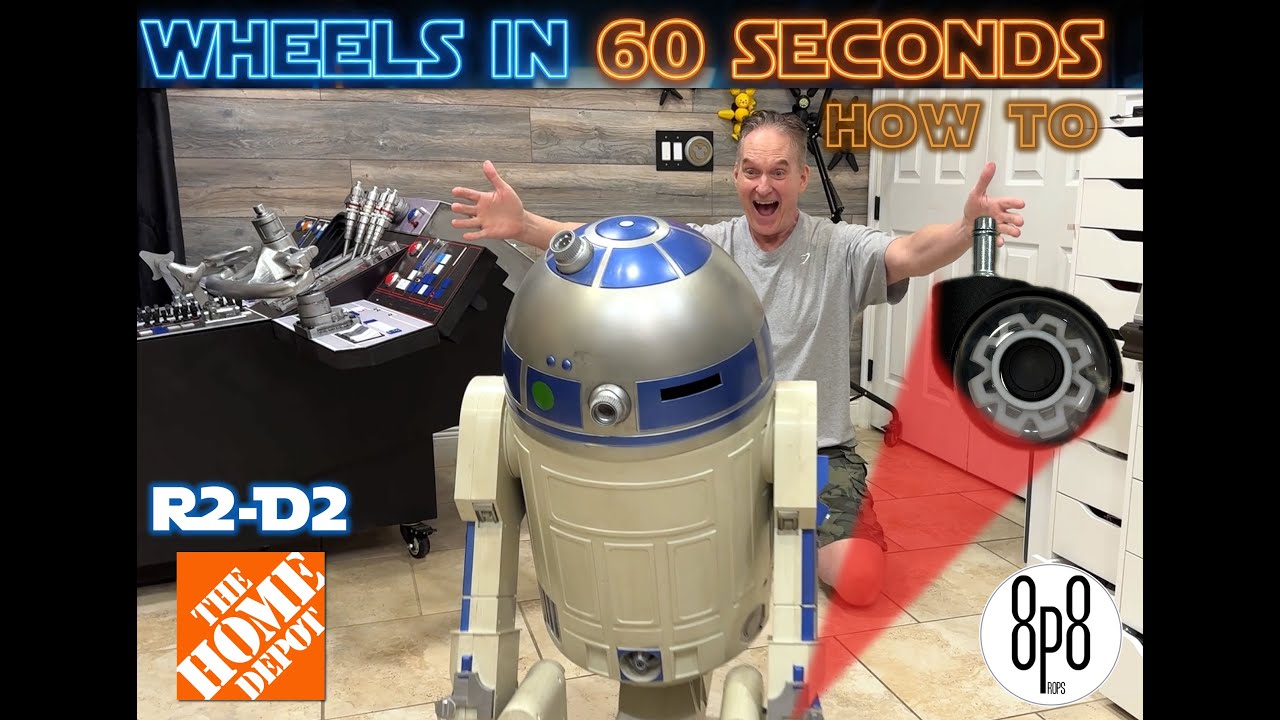 R2-D2 Animatronic Home Depot DIY- Add Wheels in 60 seconds! #starwars # ...