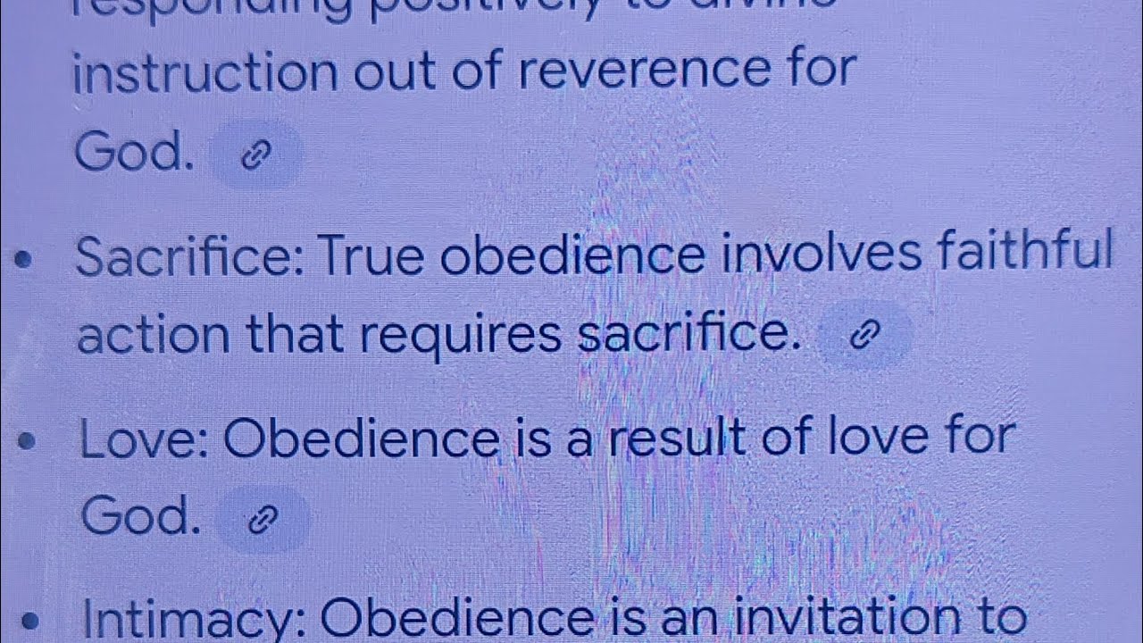 OBEDIENCE series SACRIFICE - YouTube
