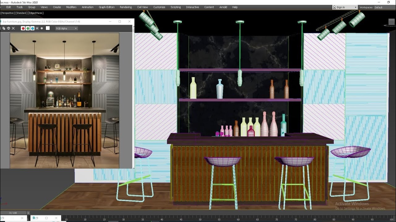 "Mastering the Art of Texturing: Designing Bar Furniture in 3dsmax" ( Part 6) - YouTube