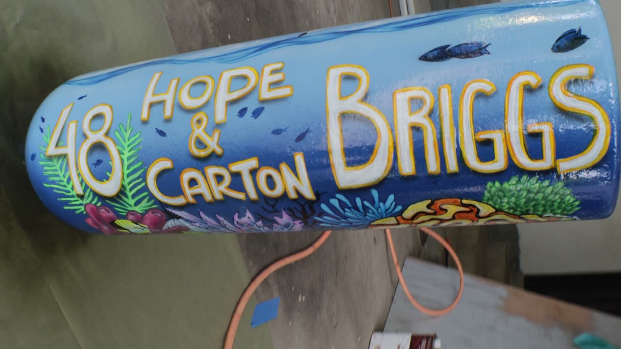painting a scuba tank with sea life!! - YouTube