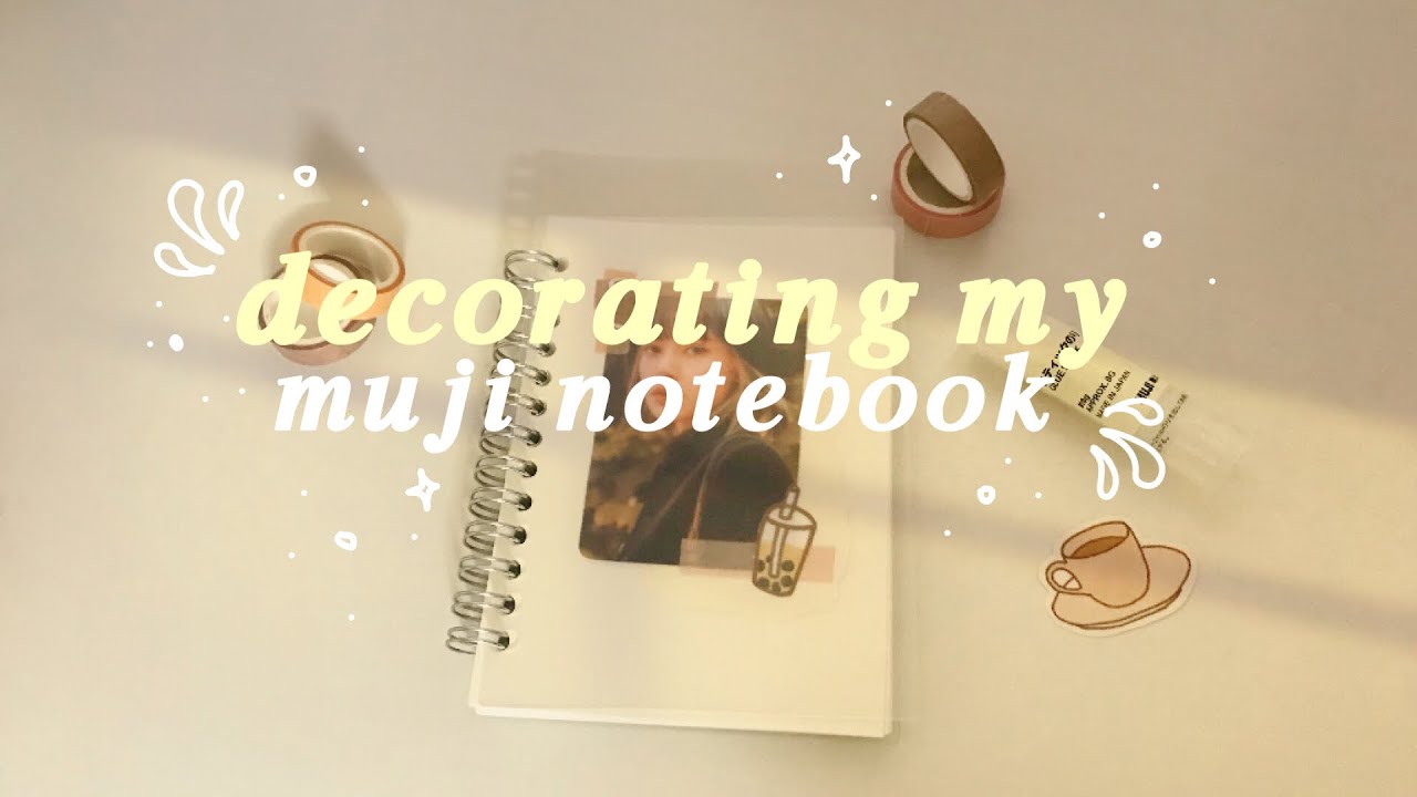 decorating my muji notebook 🌸 - YouTube