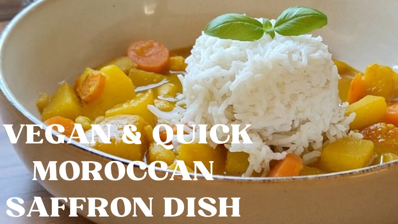 Vegan Easy Moroccan Saffron Dish (Quick) - YouTube
