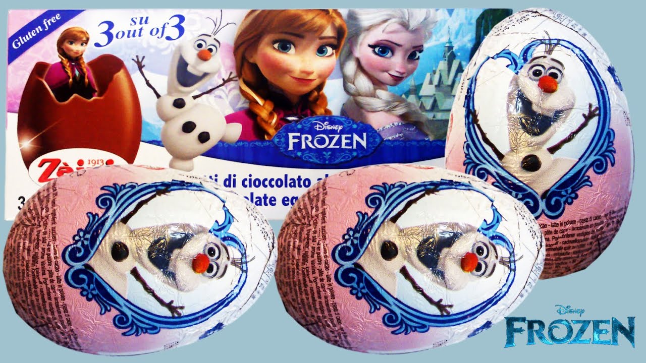 FROZEN Disney toys Zaini Surprise Eggs Unboxing - YouTube