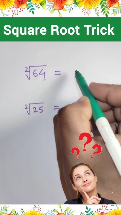 Square Root Trick😍 #maths #squareroot #squareroottrick #education #mathematics #mathstricks ...