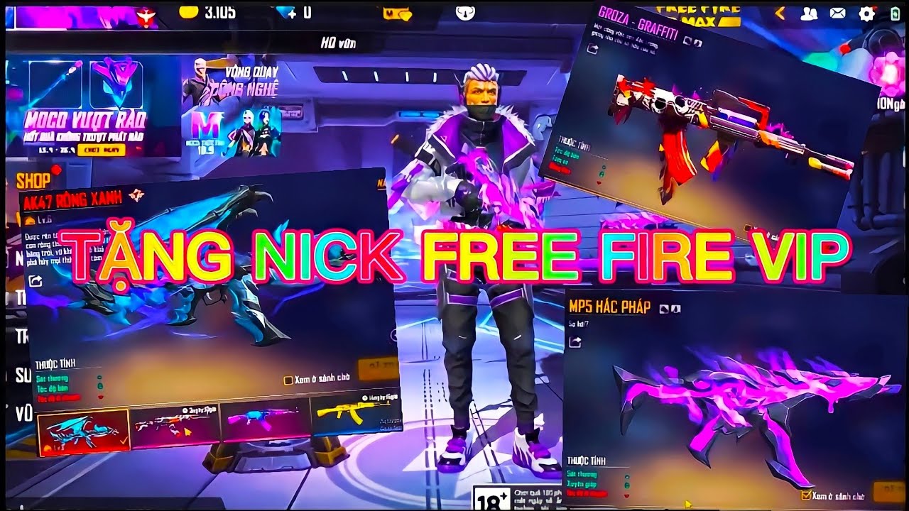 Tặng Nick free fire mới nhất | cho acc free fire 2021 | tặng Nick free ...