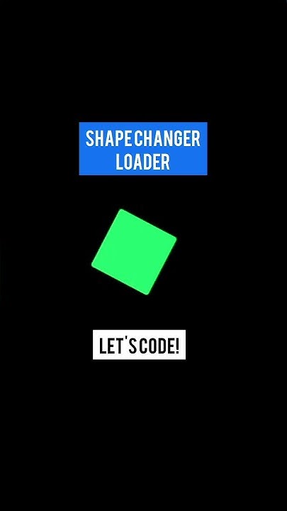 Shape Changing Loader using CSS - YouTube