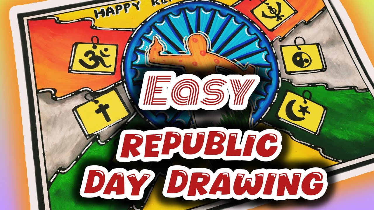 Republic Day Drawing Easy Steps / Republic Day Poster / How To Draw ...
