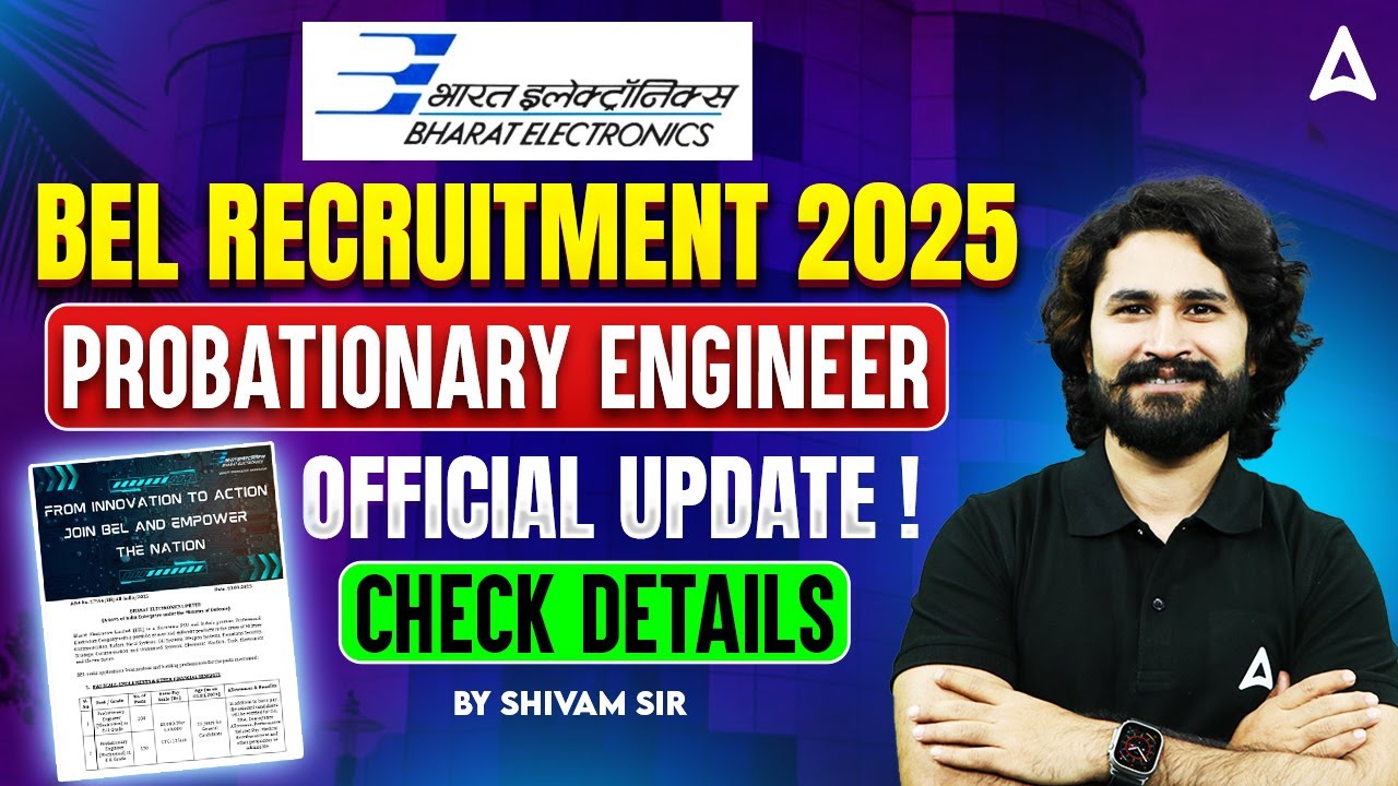 BEL Recruitment 2025 | Post: 350+ | BEL Probationary Engineer 2025 ...