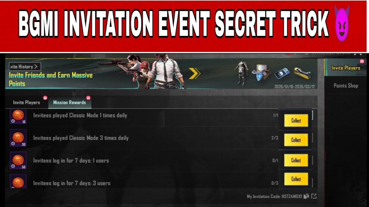 BGMI Invitation Event Hidden Trick 😱 | Mission Complete Fast - YouTube