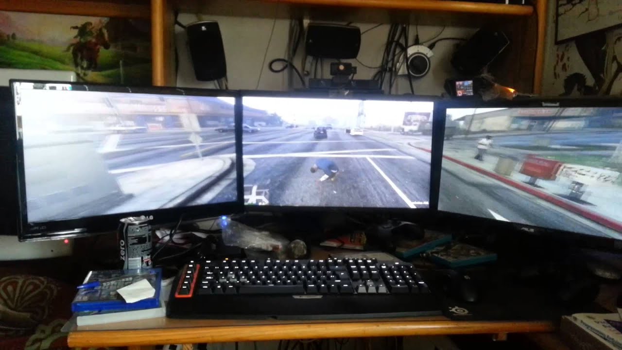 GTA V - PC Ultra - EyeFinity - 5760x1080 - 3 monitor setup - YouTube