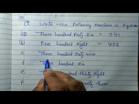Maths class 3 | write the following numbers in figures |Write these ...