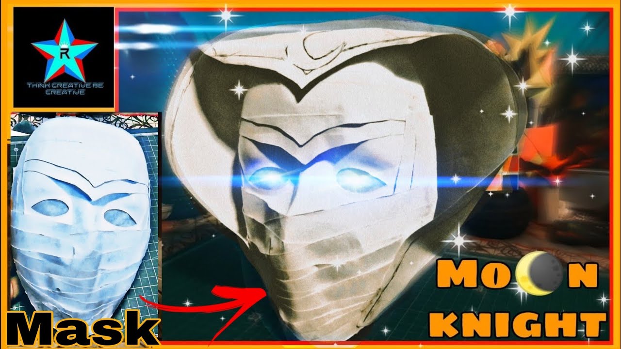 How to make Mo🌘n Knight Mask /showpiece | Paper mask making .# ...