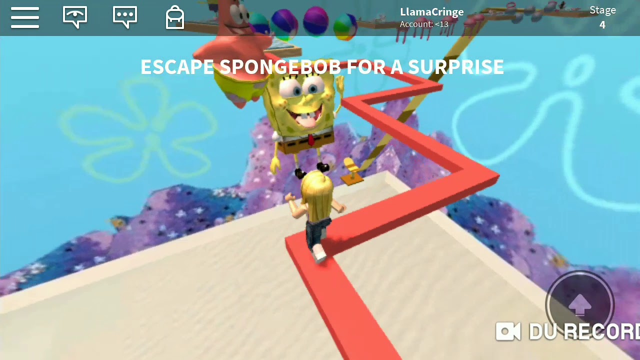 Playing Escape SpongeBob Obby! - YouTube