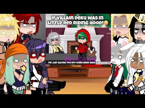 Pro heroes, Class 1A, LOV and Parents react to If Deku was in little red riding hood!😳 ||mha/bnha|| 
