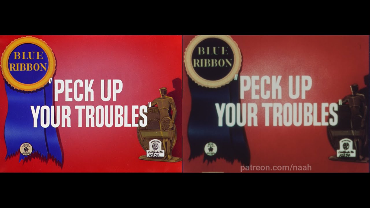 Peck Up Your Troubles 1945 (WB Restoration vs 16mm scan) - YouTube