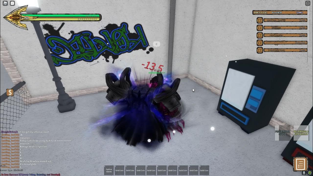 [YBA] Tusk Act 4 Dark Determination Showcase - YouTube