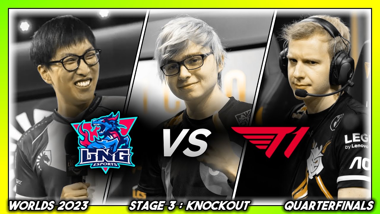 CUP OF WATER (Worlds 2023 CoStreams | Knockout Stage - Quarterfinals 4 | LNG vs T1) - YouTube