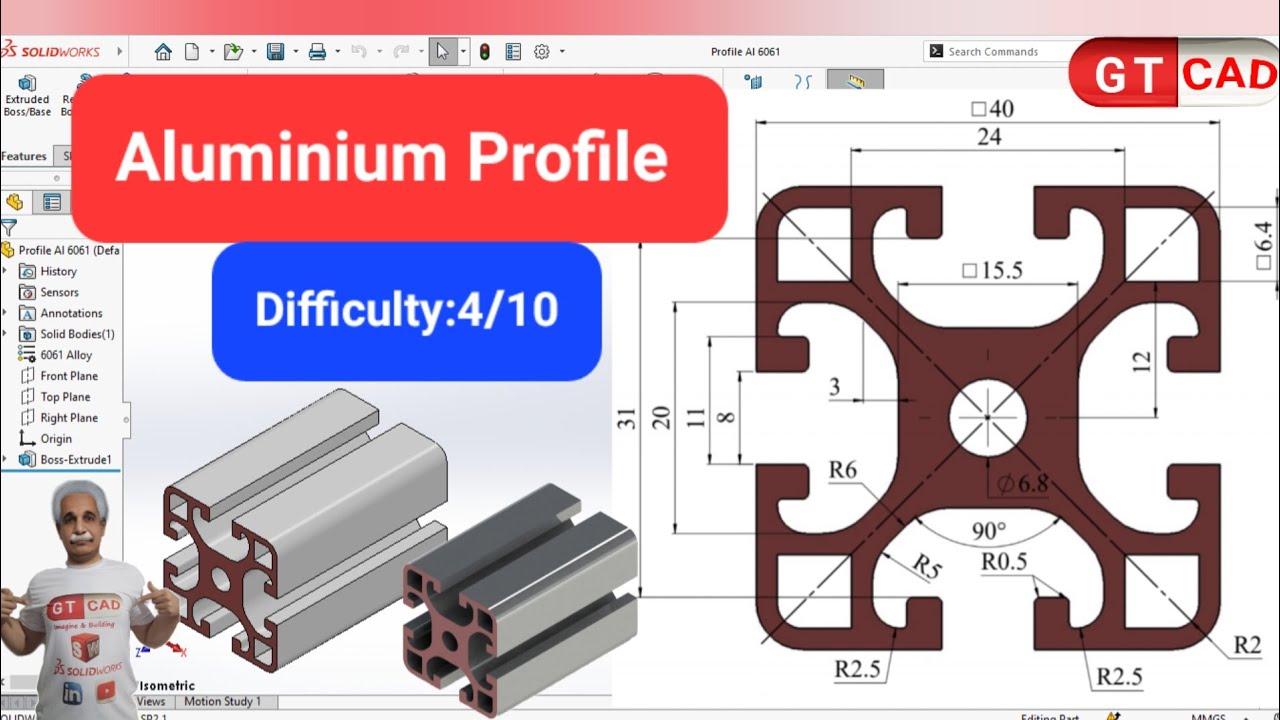 aluminum profile desk| with pdf and solidworks files - YouTube