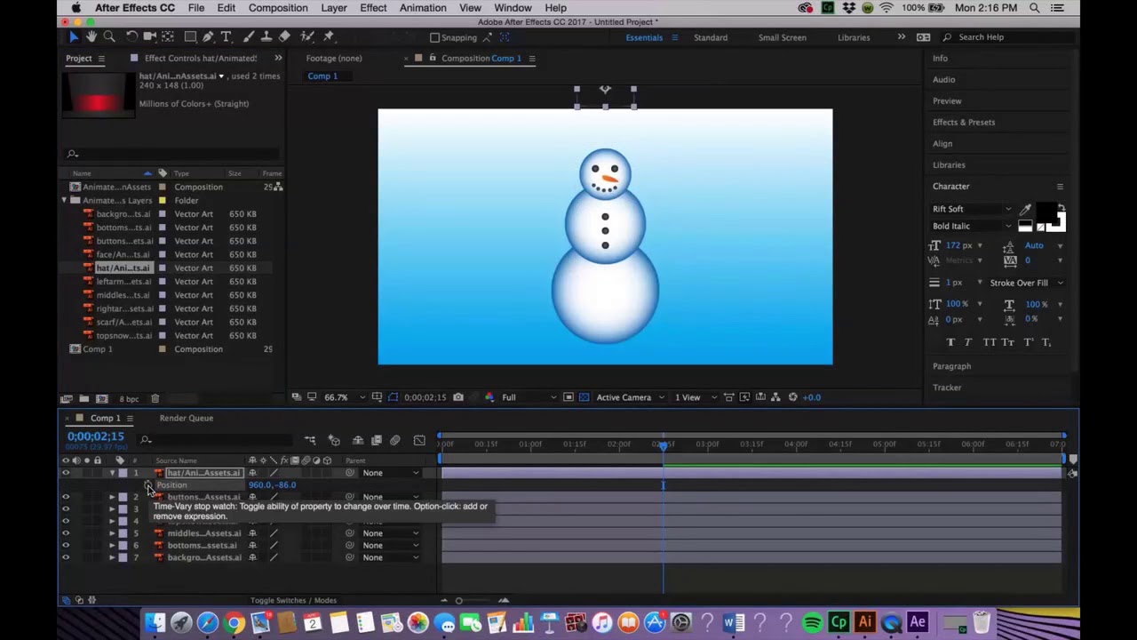 How to Build a Snowman - After Effects Tutorial - YouTube