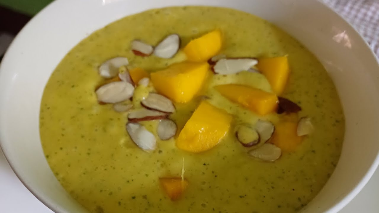 sopa/crema fria de mango 🥭 con leche de coco🥥 muy deliciosa - YouTube