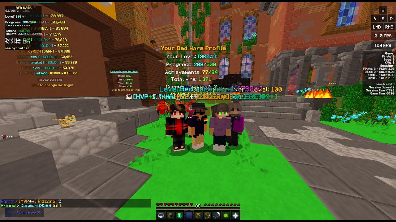 Ich hitte 300 Stars in Hypixel Bedwars (Commentary) - YouTube