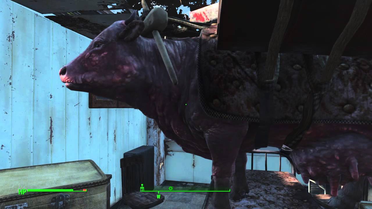 There's a cow in my house - Fallout 4 - YouTube