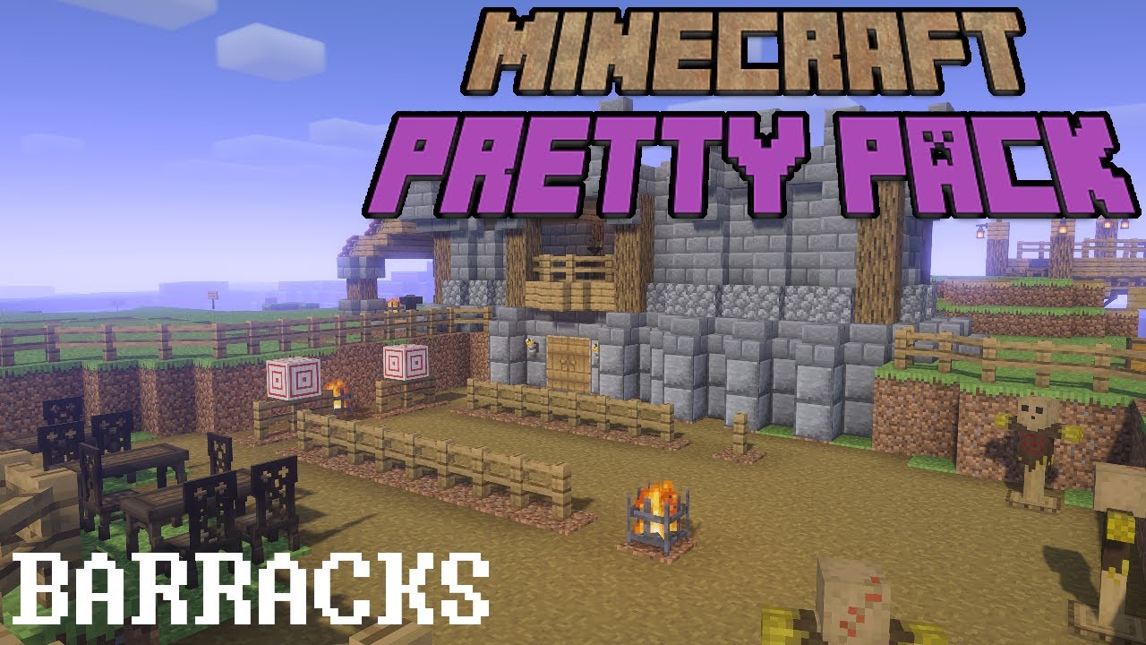 Minecraft: Pretty Pack - BUILDS #50 | Barracks! - YouTube