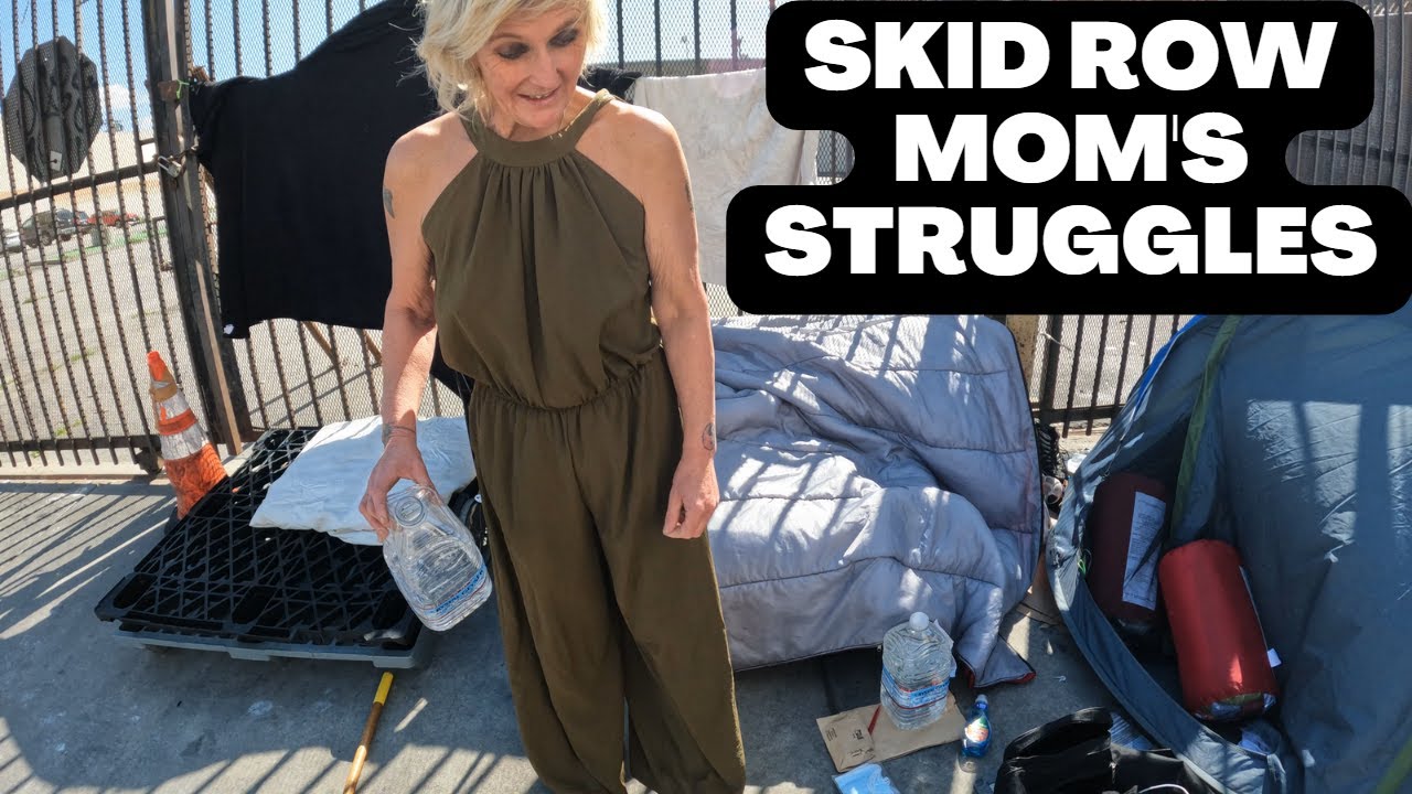 SKID ROW, L.A, a Surprise $200 USD Support for a homeless MOM on ...