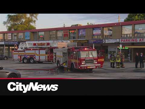 Vehicle fire spreads to Scarborough plaza, leaving tenants displaced