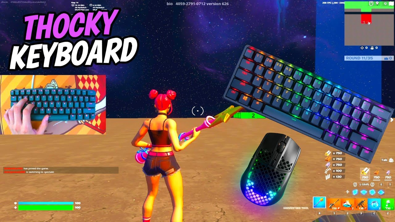 Razer Huntsman Mini ASMR 🤩 Brown Switches Crunchy Keyboard Fortnite ...