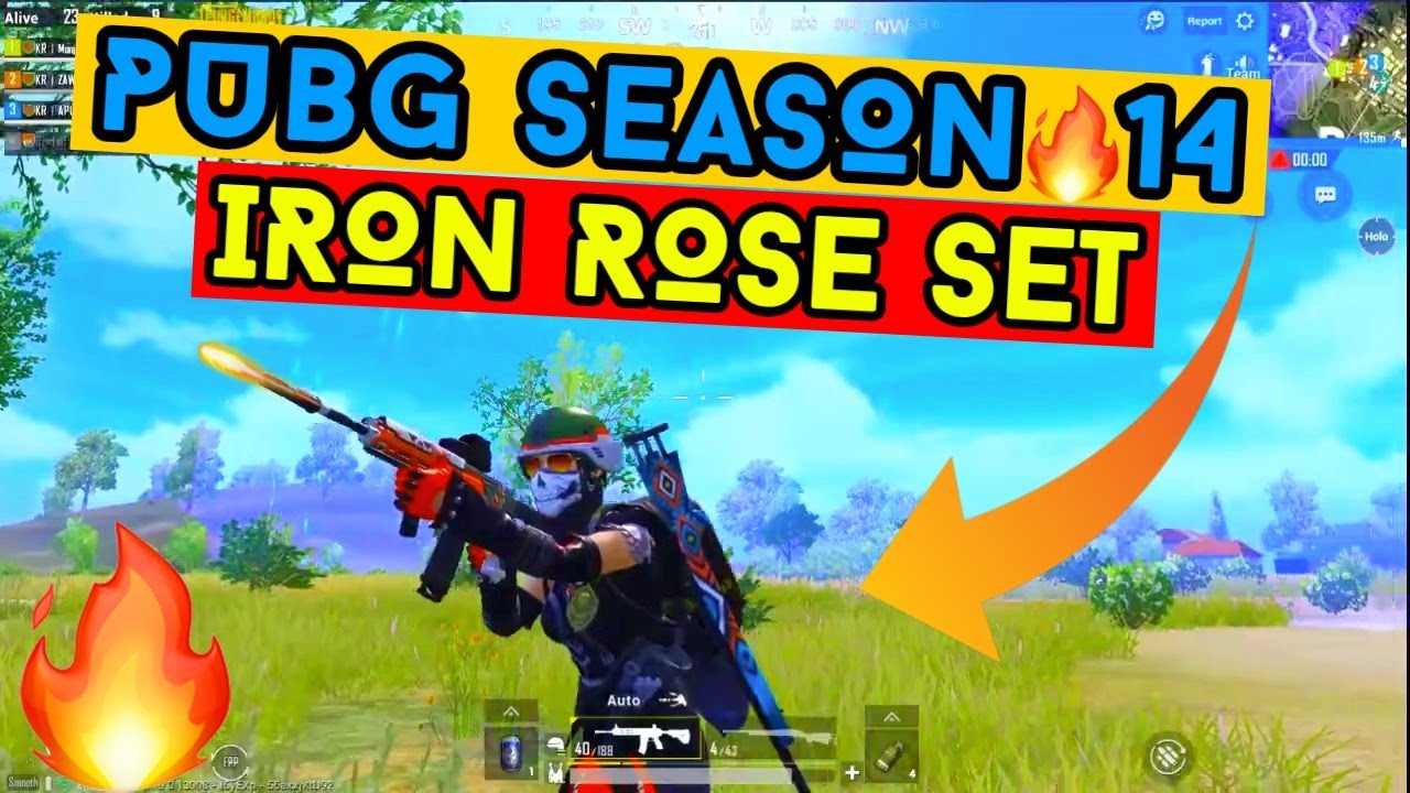 PLAYING WITH SEASON 14 IRON ROSE SET PUBG MOBILE MONJUR GAMING - YouTube