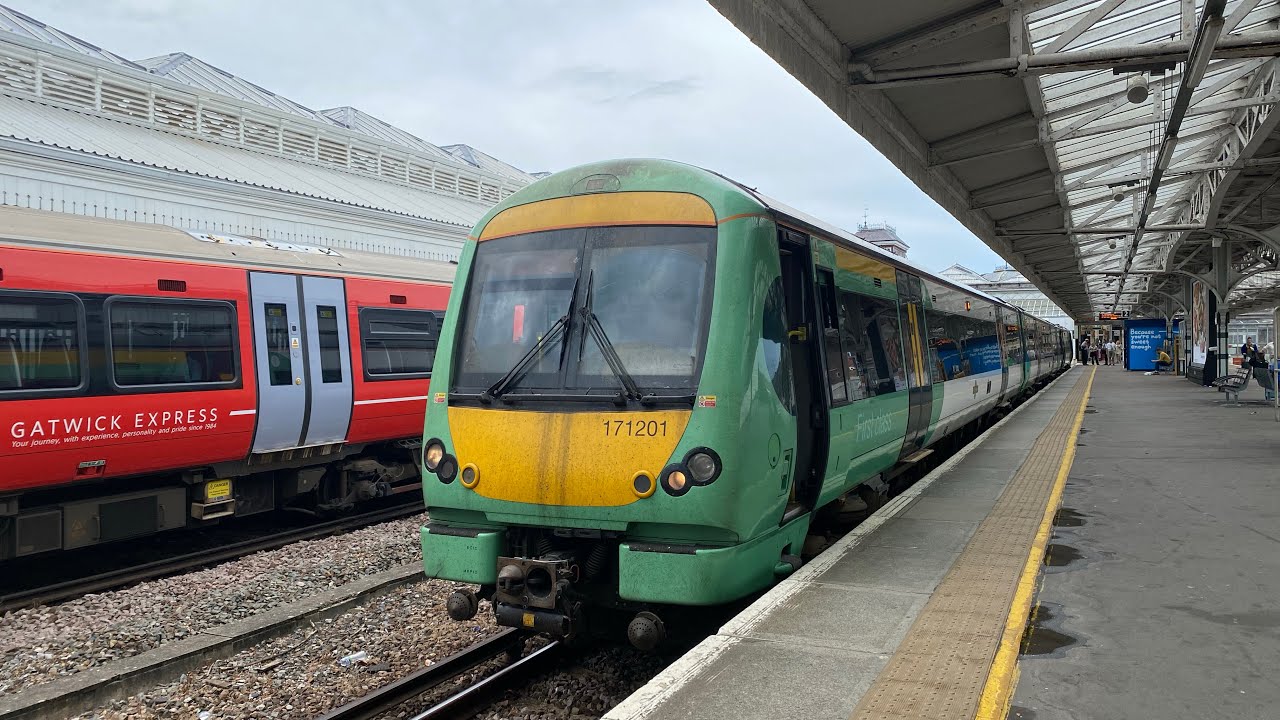 Class 171201 departs Eastbourne - YouTube