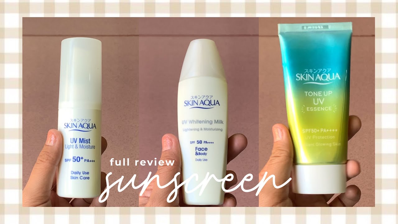 SUNSCREEN FAVORITE AKU🫶🏻 | Review Sunscreen SKIN AQUA - YouTube