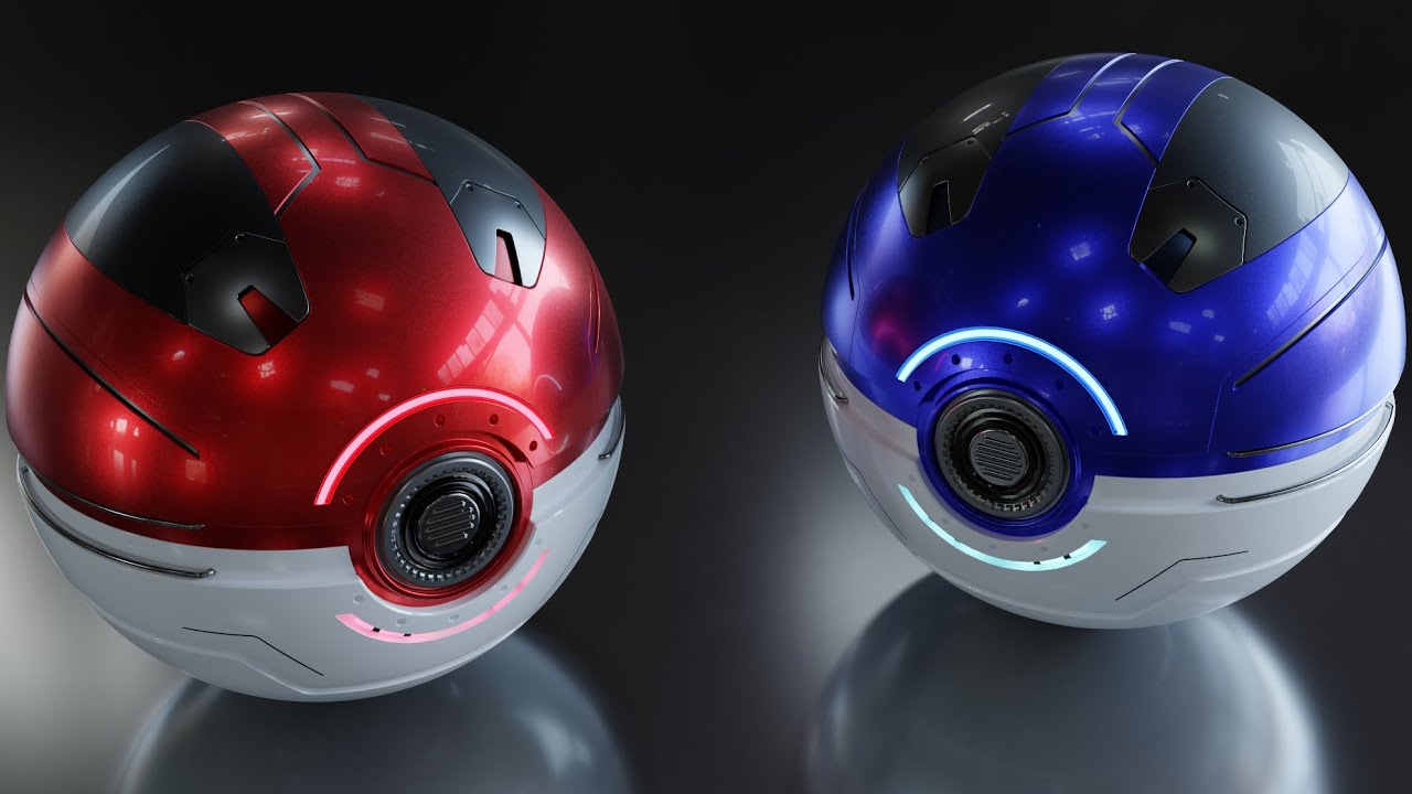 How to Use Plasticity to Model a Futuristic Pokemon Ball for Beginners ...