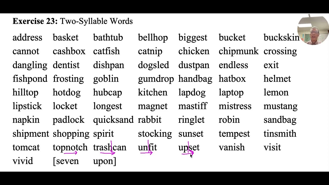 Natural Phonics Primer: Video 15, Exercise 23 - YouTube