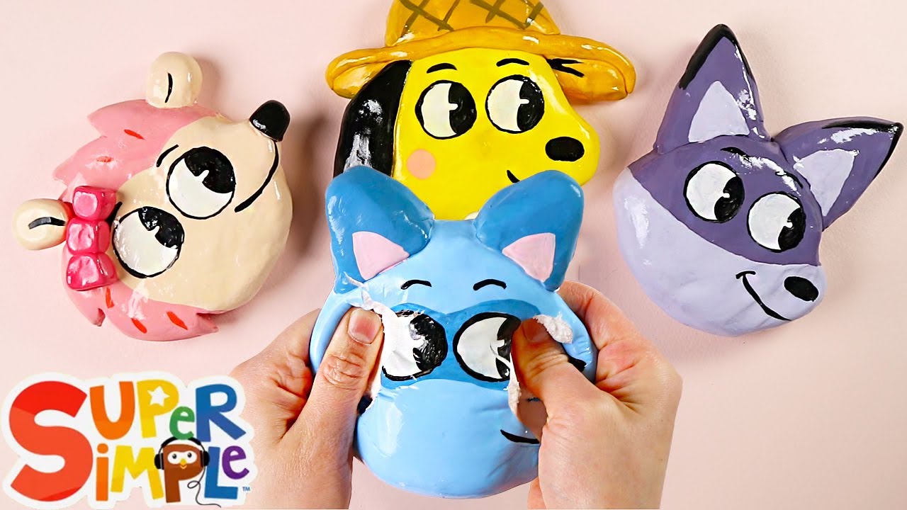 super simple songs clay cracking ASMR 4 #45 - stress relief ...