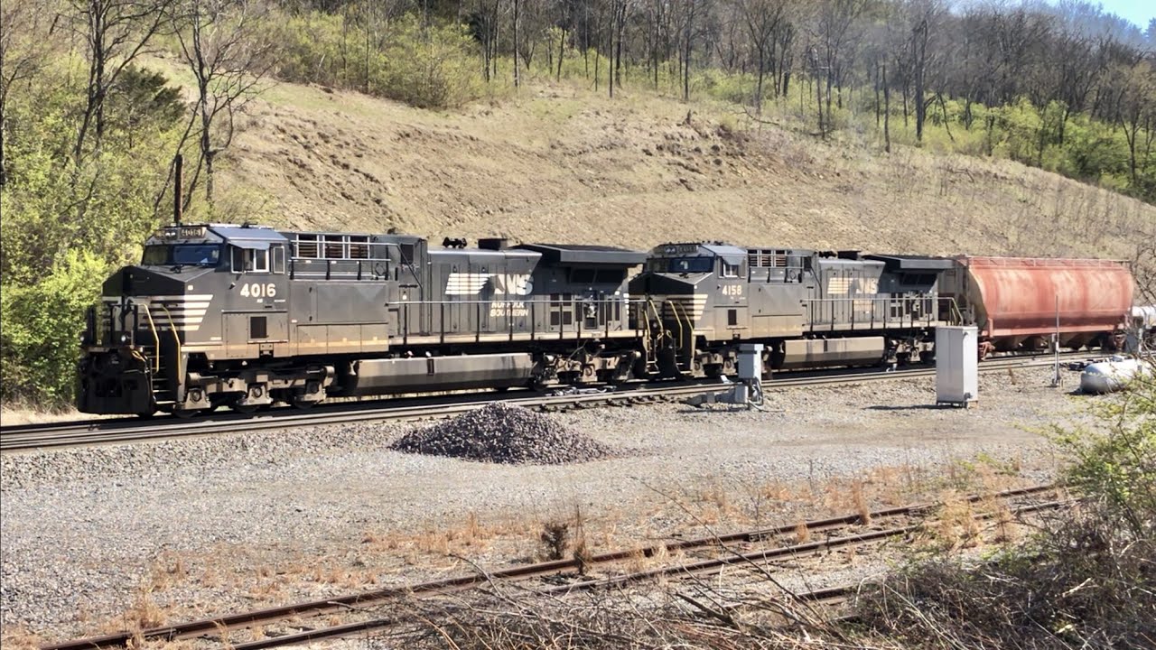 3 Trains Entering RR Yard Seen From Viewing Platform, UP Power On Huge ...