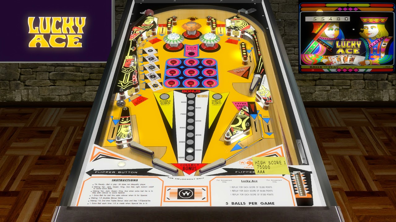 Lucky Ace Pinball VPX - YouTube