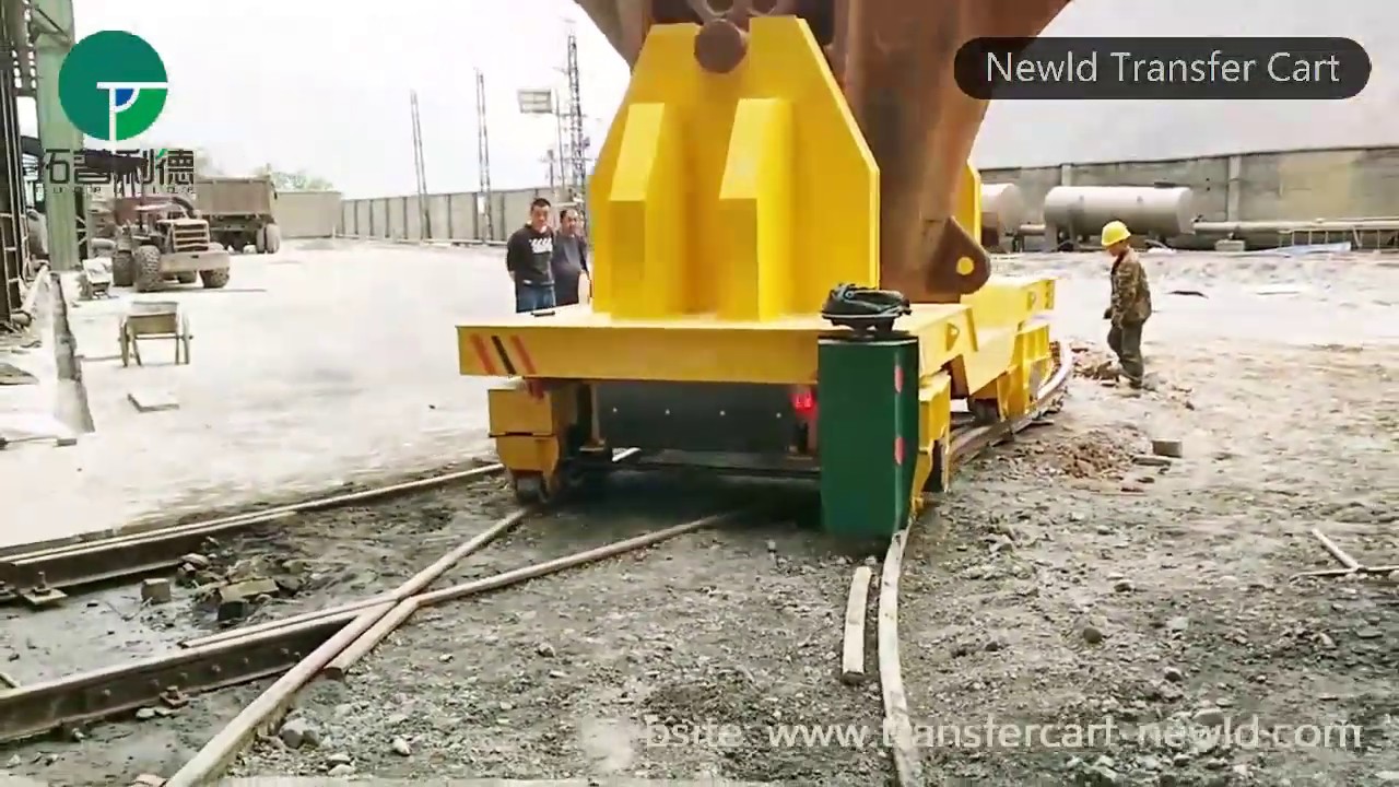Heat Resist Battery Power Slag Pot Transfer Car On Curved Rail - YouTube