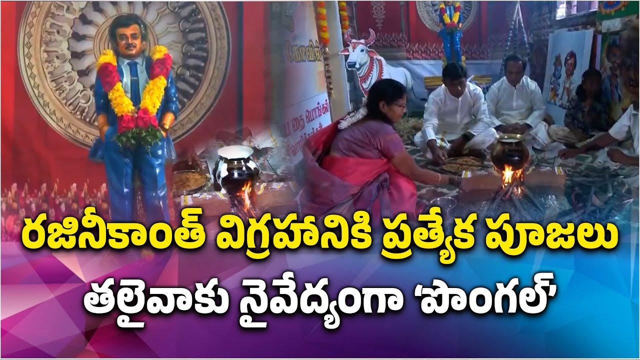 Rajinikanth's Fans celebrated Pongal at Arulmigu Sri Rajini Temple in ...
