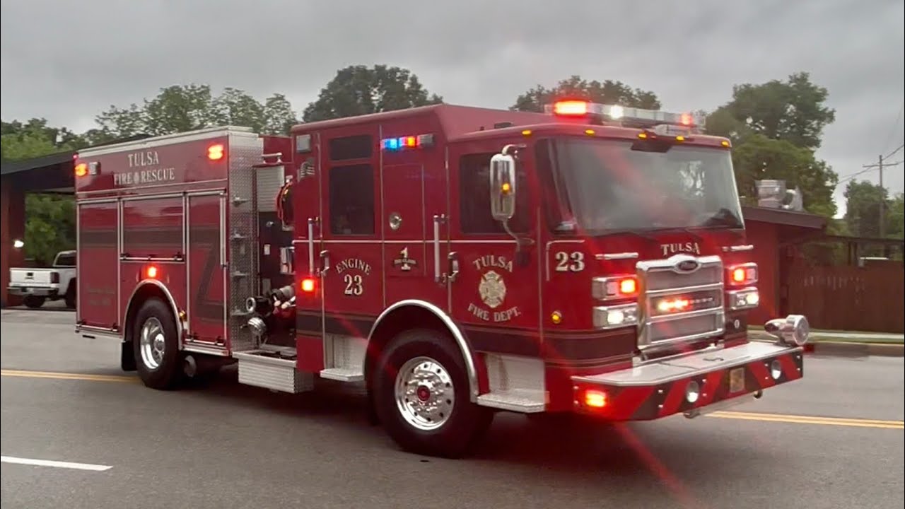 *FIRST EVER VIDEO* Tulsa Fire - BRAND NEW Engine 23 & Ladder 23 ...