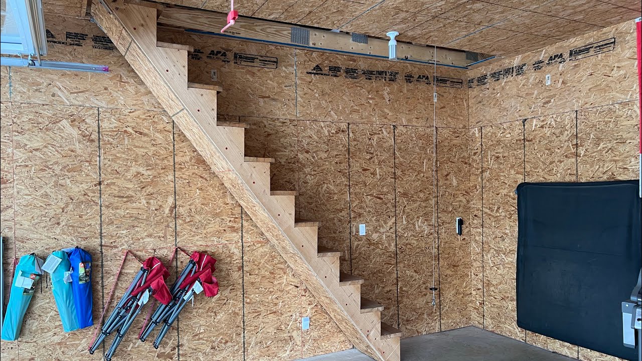 Retractable garage stairs that fits between 24” on center rafters ...