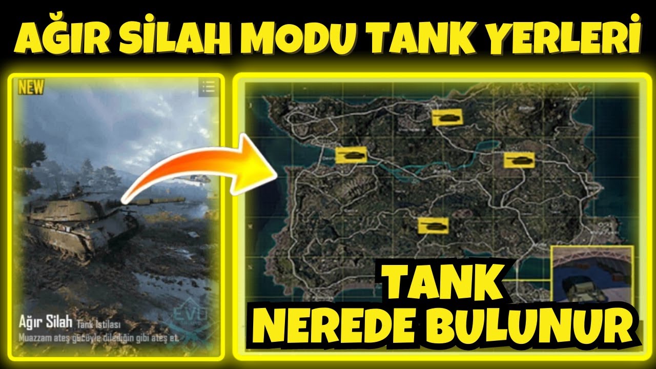TANK İSTİLASI GELDİ 😱 YENİ AĞIR SİLAH MODU TÜM TANK YERLERİ 🤩 TANK NEREDE BULUNUR 🤔 PUBG Mobile ...