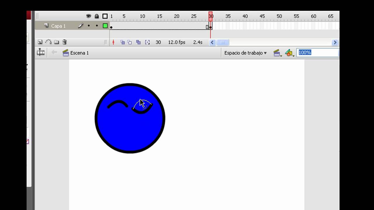 como hacer una interpolacion de forma en flash cs3 - YouTube