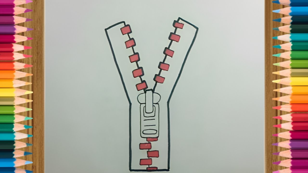 How to draw zipper esay || zip ki drawing bananai ka tariqa - YouTube