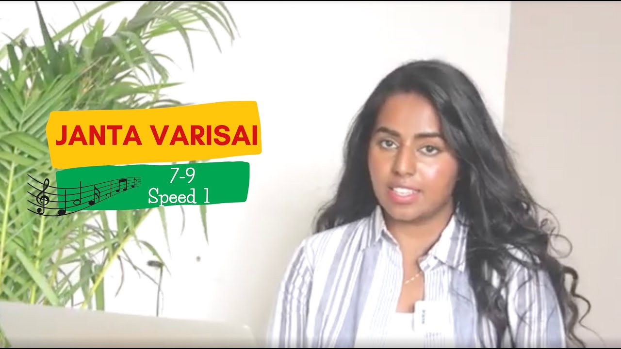 Carnatic Music Lesson : Janta Varisai 7-9 speed 1 - YouTube