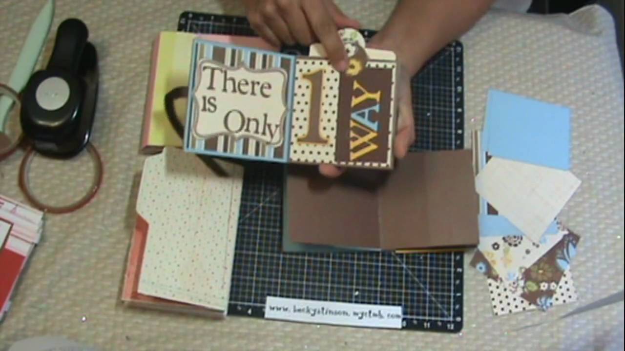 1,2,3,4 mini scrapbook 2 - YouTube