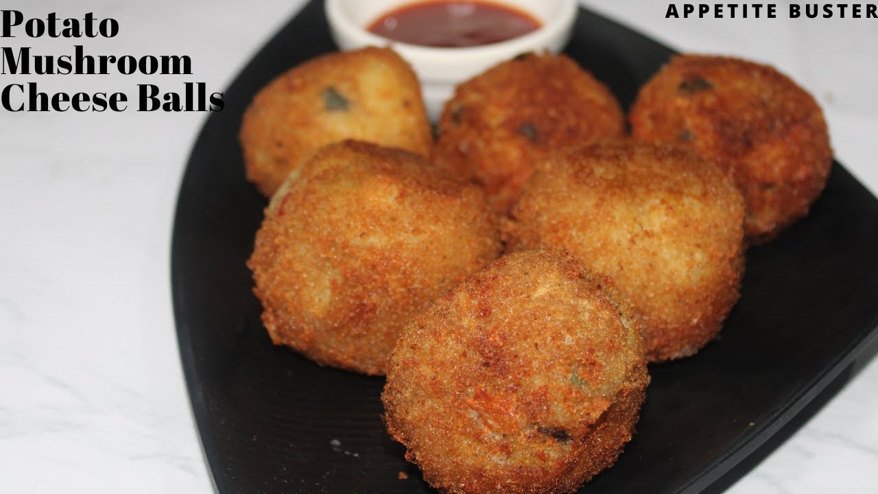 Potato Mushroom Cheese Balls | Cheese Balls | Crispy Cheese Balls ...