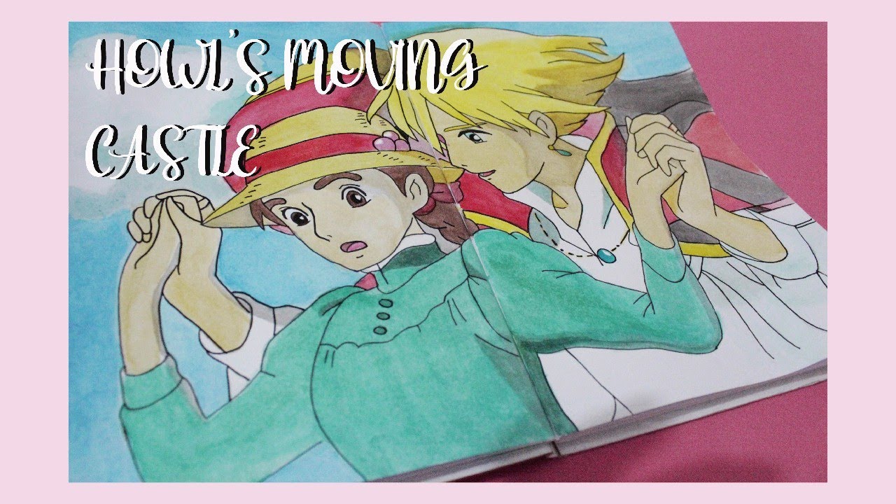 Pintando con Acuarelas🎨|Escena de Studio Ghibli "Howl's Moving Castle ...
