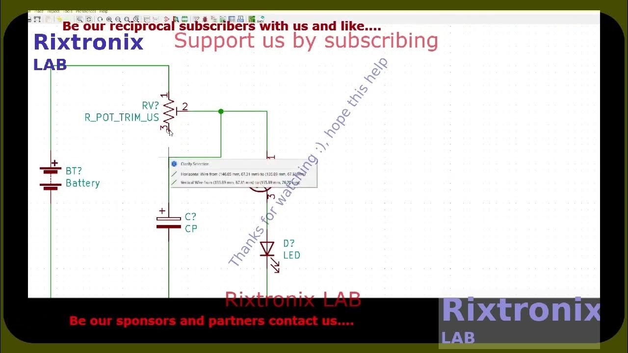 LED Flasher 2N3904 1 Transistor Kicad#7 - YouTube